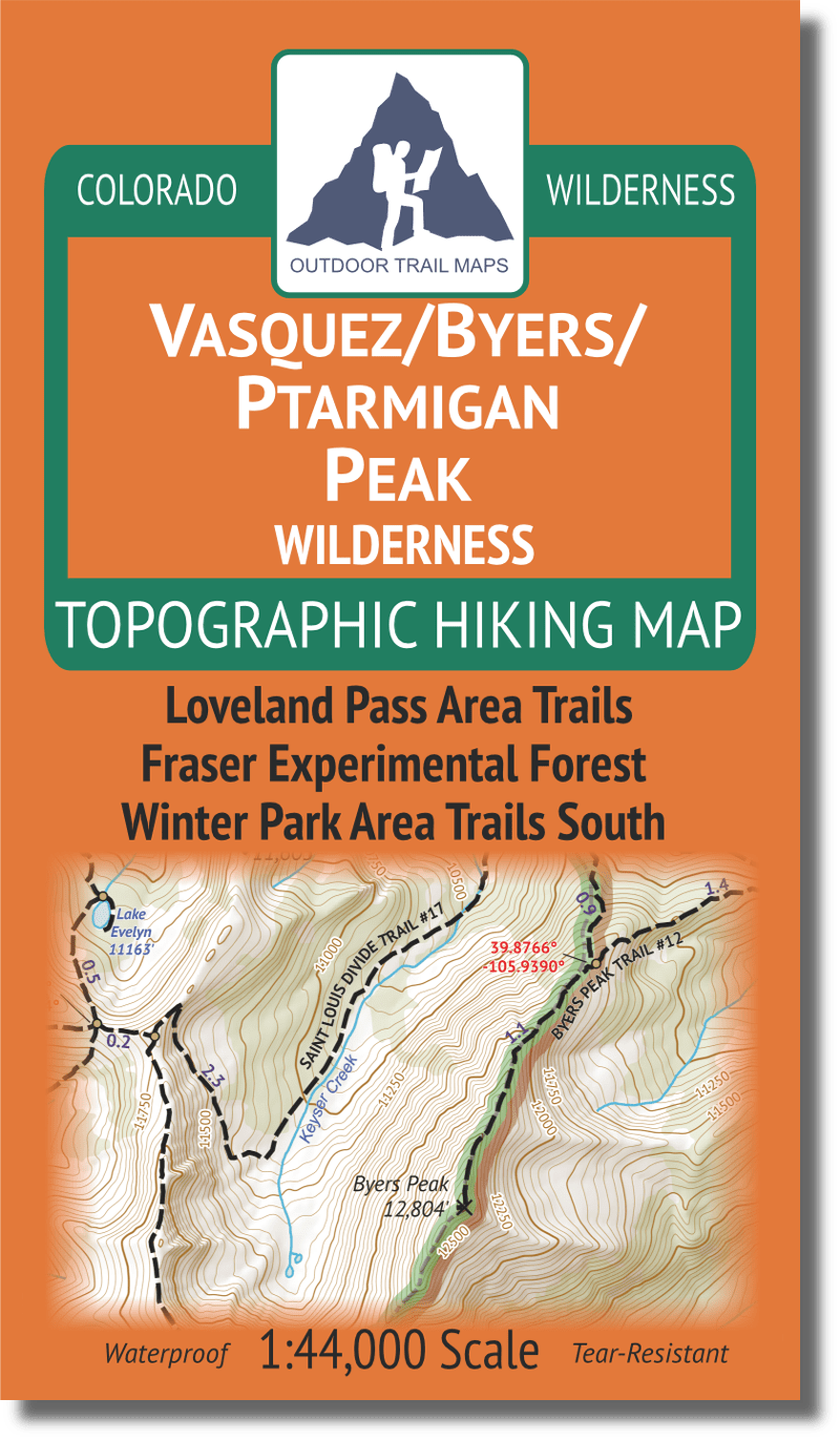 Byers Colorado Map Byers Peak Wilderness CO Outdoor Trail Maps